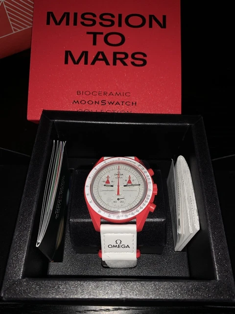 OMEGA X SWATCH Speedmaster MoonSwatch Mission To Mars Watch - BRAND NEW ...