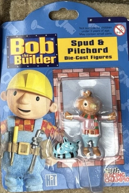 BOB THE BUILDER Spud & Pilchard Die-Cast Figures Micro New In Box £26. ...