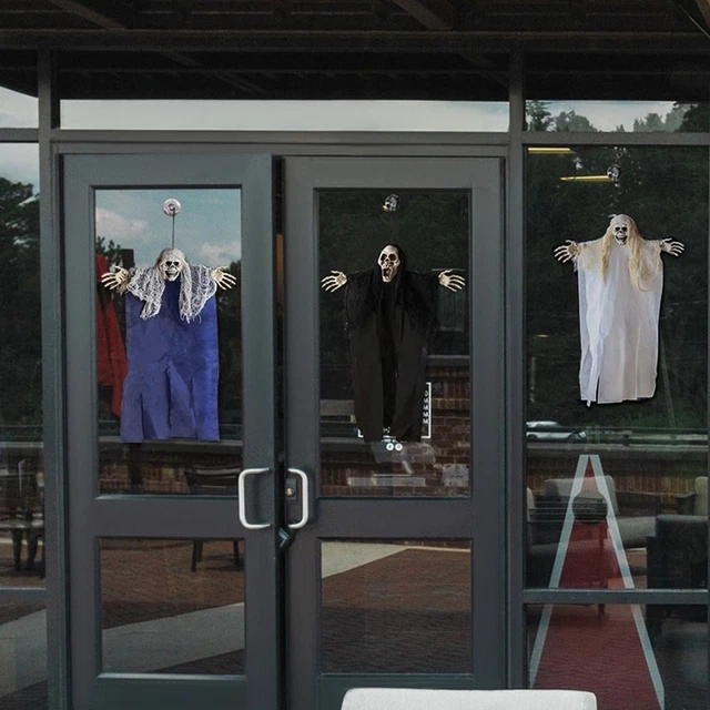 DIY TERRIFYING GHOST Face Horror Props Skeleton Head Pendant Halloween ...