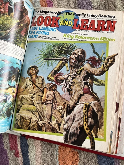 VINTAGE LOOK AND Learn Magazine Binder 1970’s X 29 Issues 844 -868 Used ...