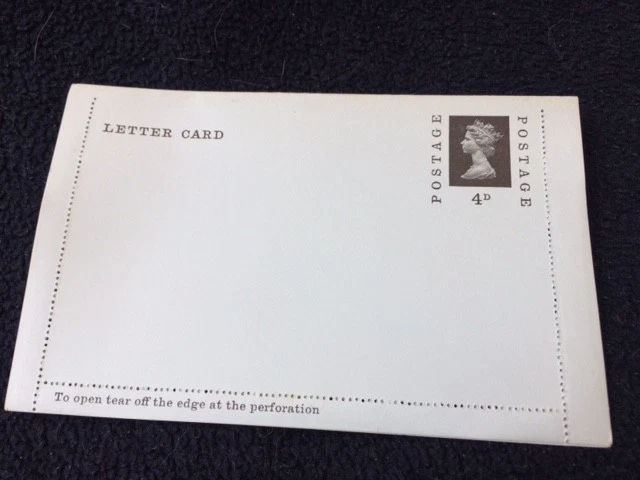 VINTAGE QUEEN ELIZABETH II - 4d prepaid letter card unused £0.99 ...