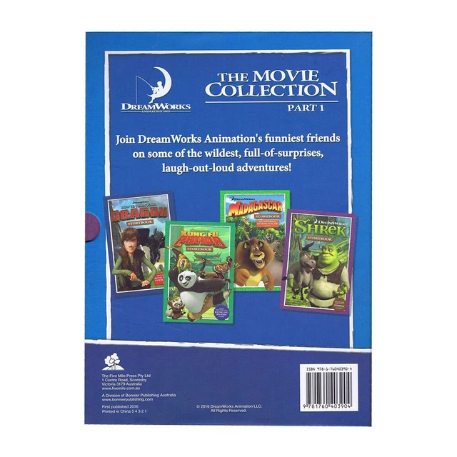 4PC DREAMWORKS MOVIE Kids Story Book Collection Part-1 w/ Slipcase ...