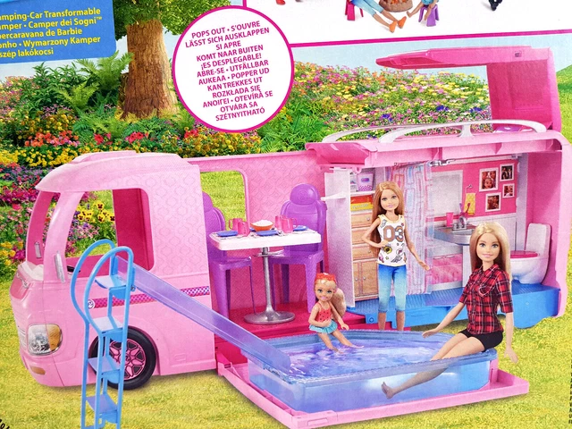 BARBIE FBR34 SUPER Abenteuer Dreamcamper Camper Wohnmobil Spielset ...