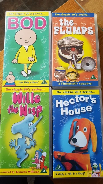 BOD, WILLO THE Wisp, Flumps, Hector's House VHS Retro Childrens Classic ...