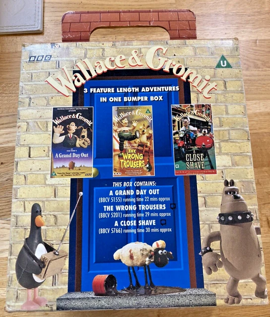 RARE AARDMAN WALLACE and Gromit VHS tapes collection box set - 3 movies ...