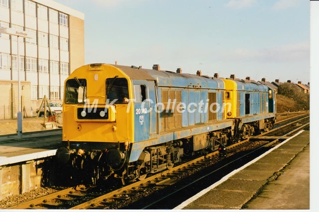 RAIL PHOTO CLASS 20 20142 20187 @ Scunthorpe 12/2/88 £1.50 - PicClick UK