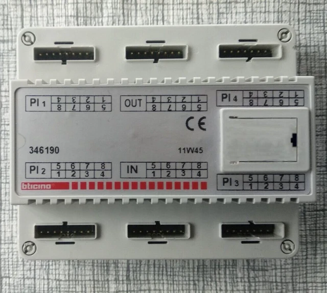 BTICINO 346190 DERIVATORE Di Piano Video - 4 Uscite - Ingombro 6 Moduli ...
