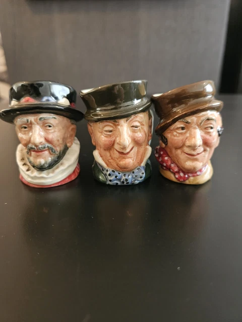 MINIATURE CHARACTER JUGS | Mr Micawber | Sam Weller | Beefeater | Royal ...