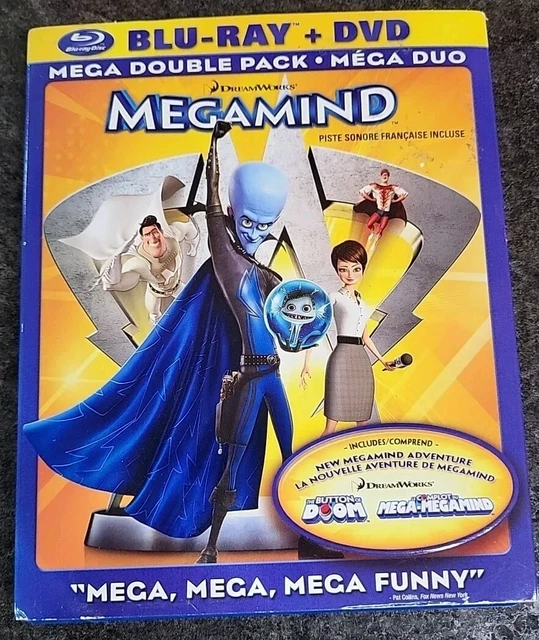 MEGAMIND (BLU-RAY/DVD, 2011, 2-Disc Set) MEGA DOUBLE Excellent ...