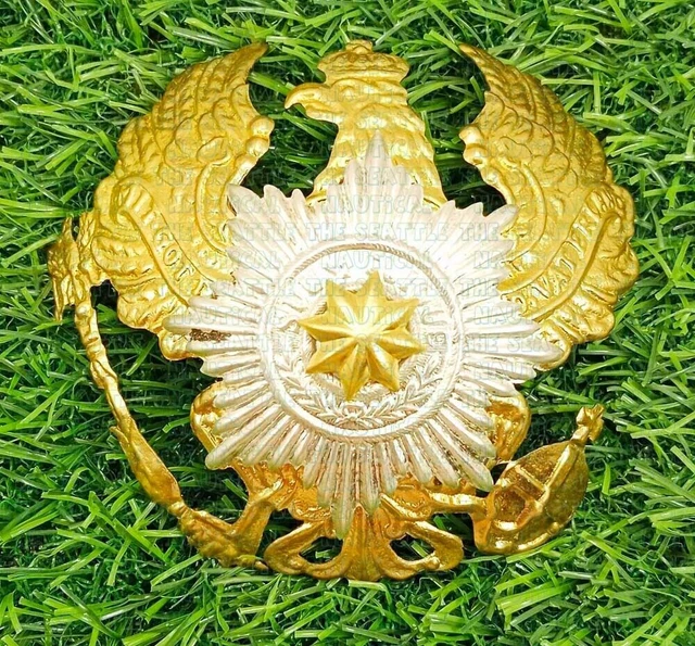 GERMAN PICKELHAUBE BRASS Prussia Wappen Badge Prussian Helmet Field ...