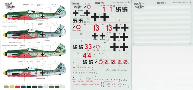 EAGLECALS DECALS 1/48 Focke-Wulf Fw 190D-9 Fw 190D-11 Jagdverband 44 ...