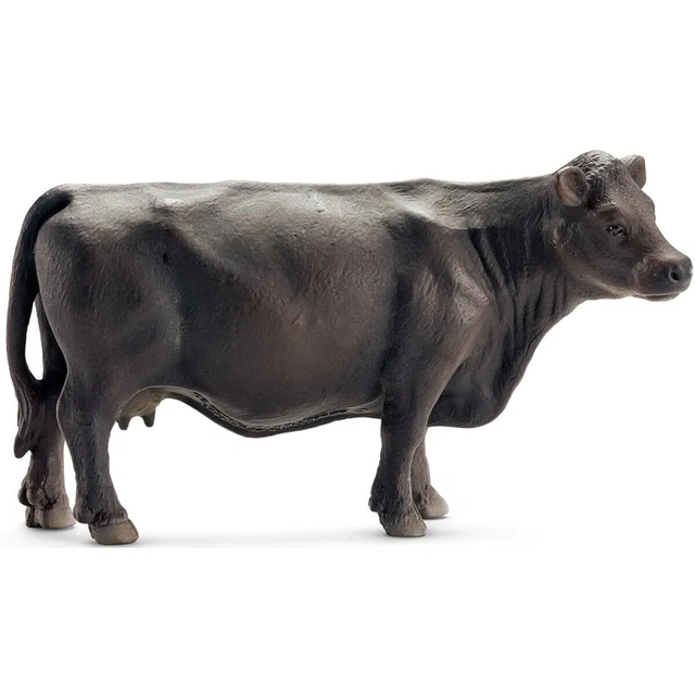 SCHLEICH 13767 BLACK Angus cow model plastic toy figure cows Angus cows ...