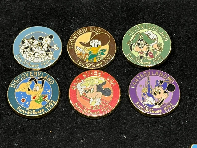 A COMPLETE SERIES 6 PIN DISNEY EURO DISNEY 1992 ARTHUS BERTRAND DORE ...