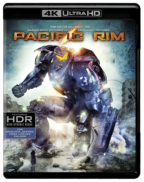 PACIFIC RIM (4K UHD Blu-ray) Charlie Hunnam Idris Elba Rinko Kikuchi ...