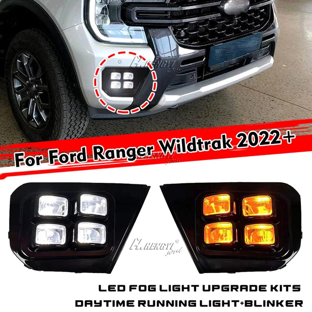 LED DRL FOR Ford Ranger Wildtrak 22-2024+ Daytime Running Light Fog ...