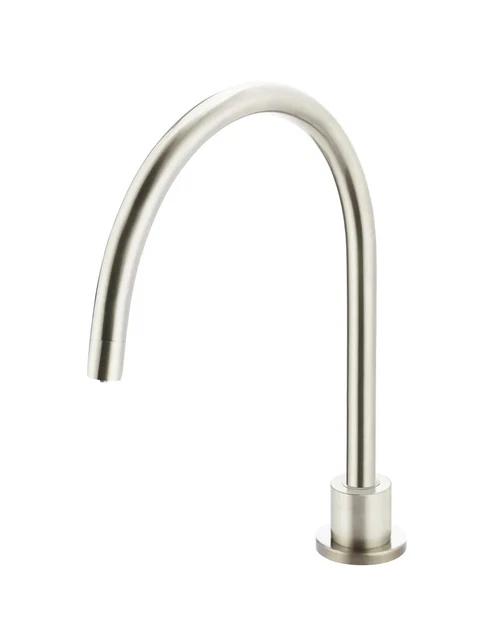 MEIR KITCHEN LAUNDRY Gooseneck Tap High Rise Swivel Hob Spout Nickel ...