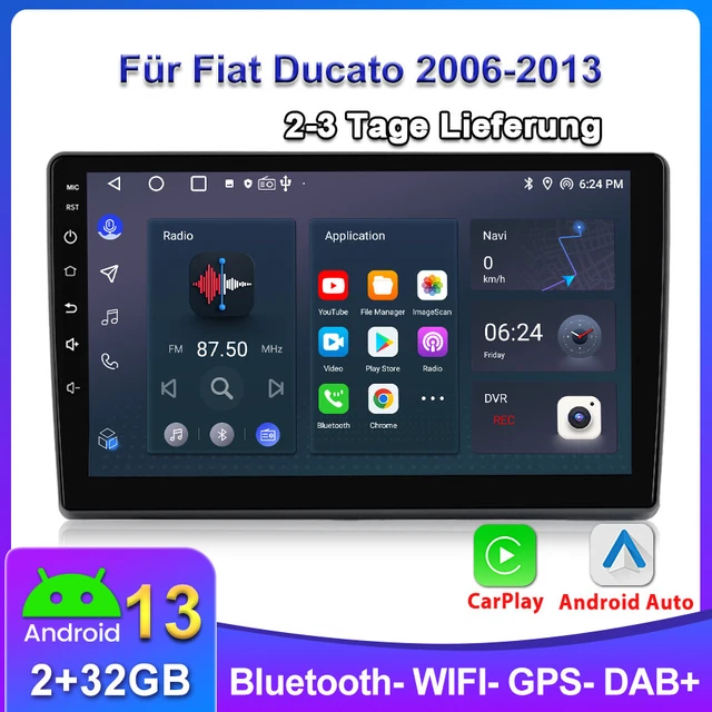 AUTORADIO FÜR FIAT Ducato Citroen Jumper Carplay Android 14 GPS NAVI DAB+ 2+64G EUR 179,99 ...