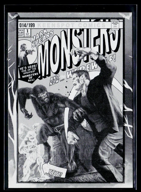 2026 MARK SPEARS Monsters Halloween #32 BLACK & WHITE /199 Werewolf ...