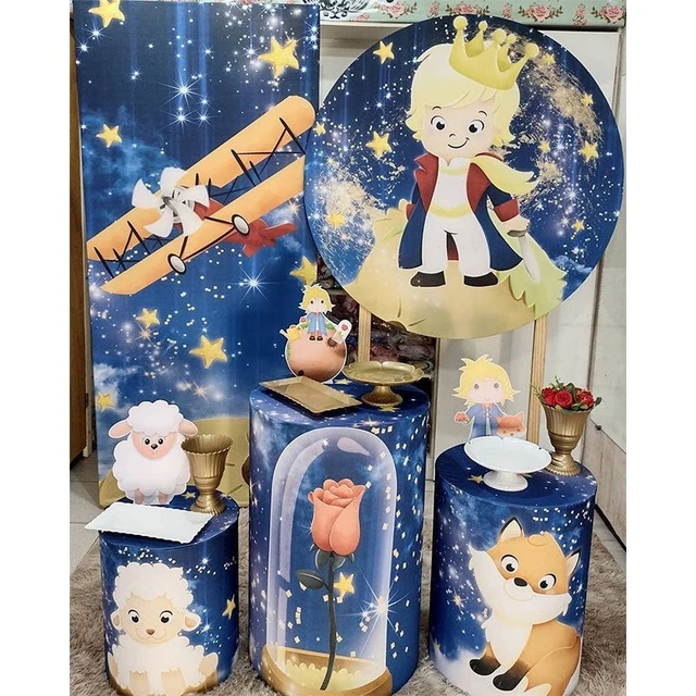 BLUE AND STAR Glitter Round Prince Birthday Backdrop Kit $37.90 ...