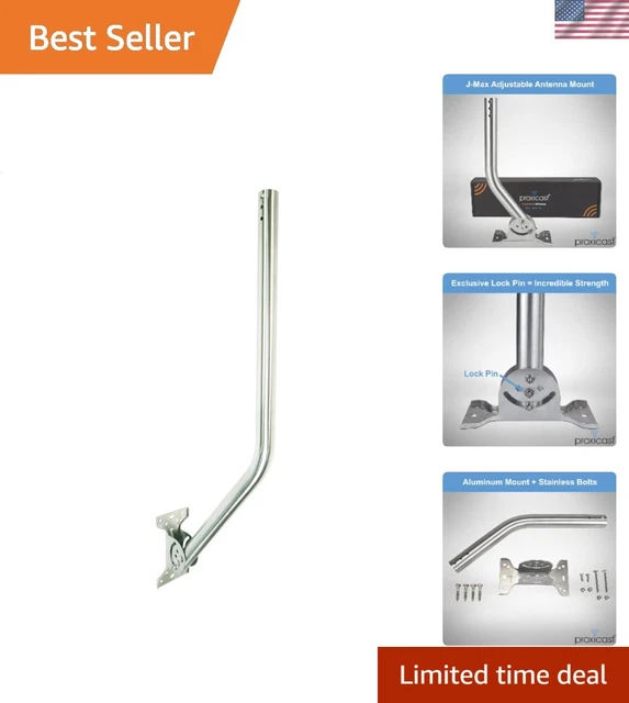 PRO-GRADE J-MAX 100% Solid Rustproof Aluminum Antenna Mount - Universal ...