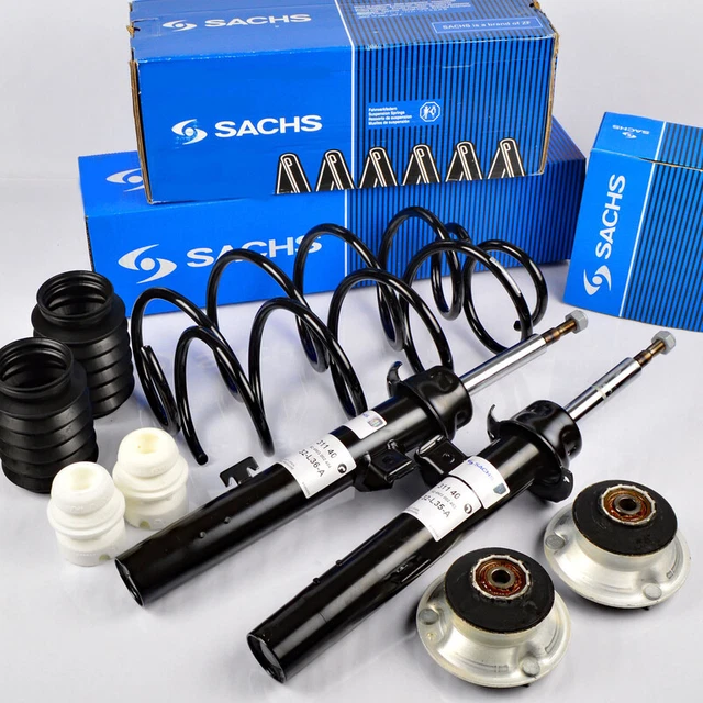 2X SACHS STOSSDÄMPFER Federn + Service-Kit + Domlager Vorne für BMW 3er ...