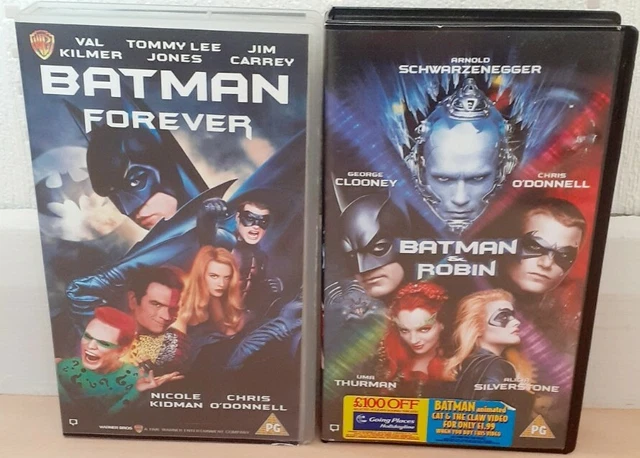 2X BATMAN FILMS. Batman & Robin, Batman Forever VHS tape. PG rating ...