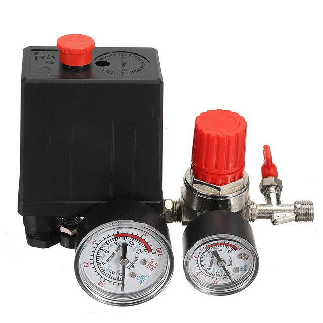 AIR COMPRESSOR PRESSURE Switch Control Valve Manifold Regulator w ...