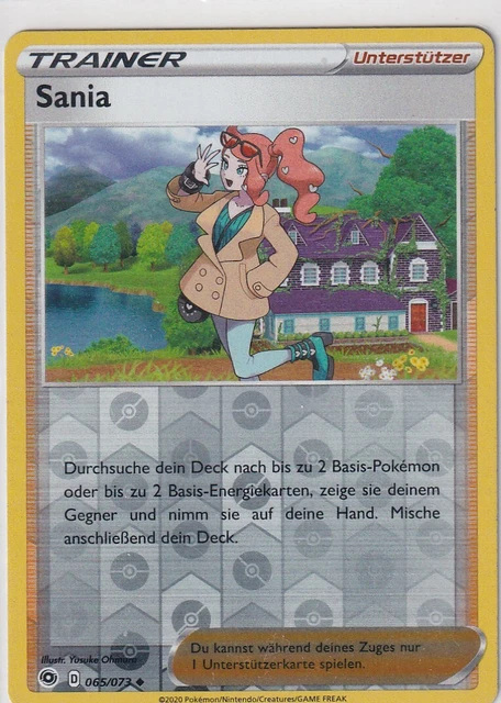 POKEMON MAPPA DISTANZA Des Champs No. 65/73 Sania Reverse Holo Tedesco ...