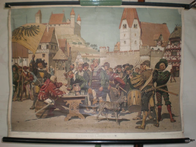 QUADRO DA PARETE scuola Wachsmuth contadini e contadini 85 x 63 cm ...