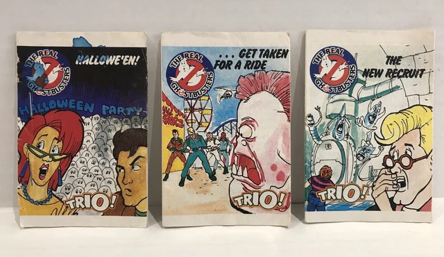 1988 THE REAL Ghostbusters Mini Comics Jacobs Trio Genuine Licenced ...