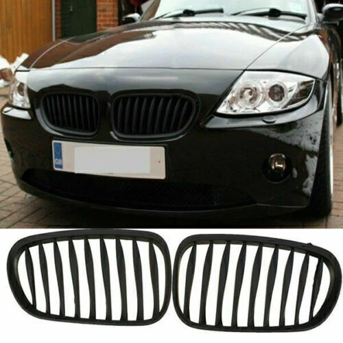 PAIR CAR FRONT Kidney Hood Grille Gloss Black Grill for BMW Z4 E85 2003 ...