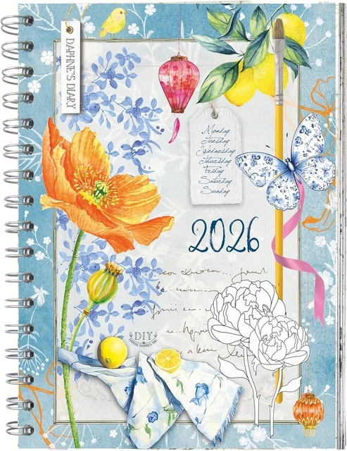 DAPHNE'S DIARY 2026 Daily Planner Calendar Creative Designs Journal $52 ...