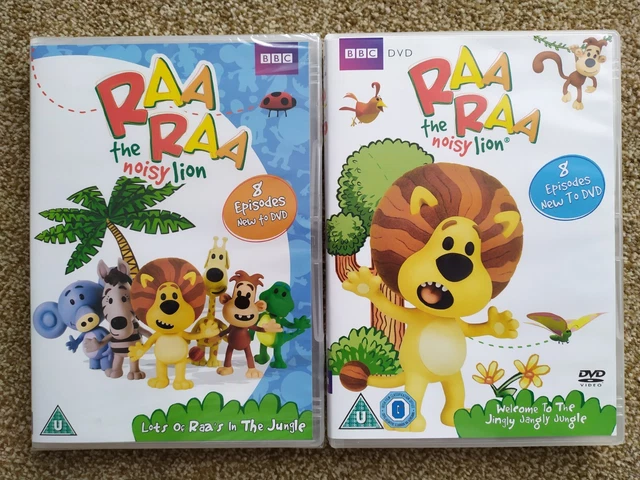 2 X RAA Raa the Noisy Lion Cbeebies DVDs Bundle (1 Brand New & Sealed ...