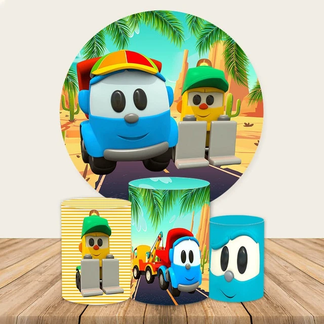 CIRCLE CARTOON CAR Themed Happy Birthday Backdrop Kit $37.94 - PicClick AU