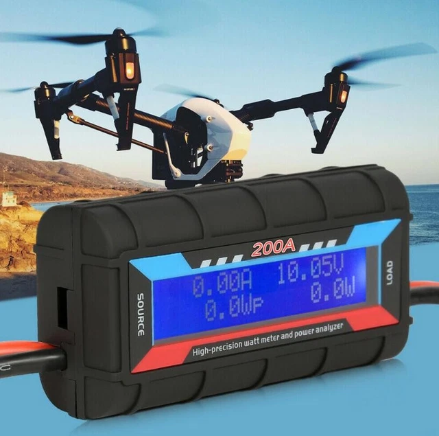 200A DIGITAL LCD Amp Watt Meter Power Analyser Solar Caravan For ...