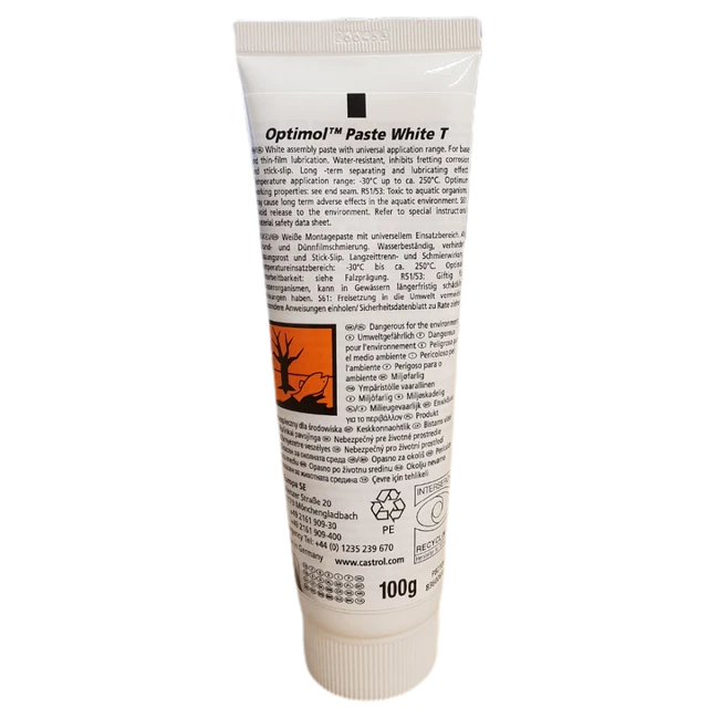 CASTROL OPTIMOL PASTE White T Assembly Paste Molub-Alloy 100g Tube £8. ...