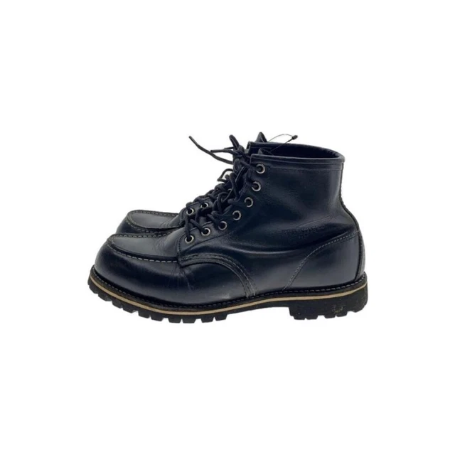 RED WING LEATHER Black Moc Toe 6inch Classic Boots EU41 US8 Authentic £ ...