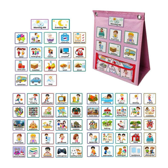 KIDS VISUAL SCHEDULE Calendar Chart Learning Materials Visual Planner ...