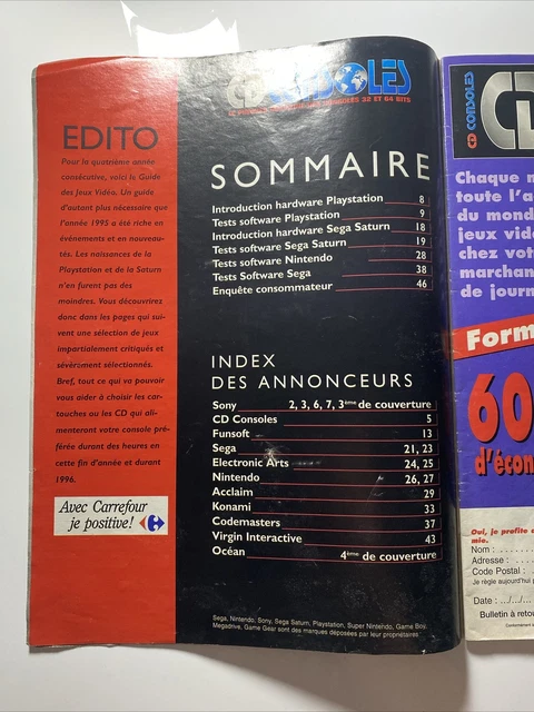 MAGAZINE CD CONSOLES Sega Saturn PlayStation Megadrive Nintendo 1996 ...