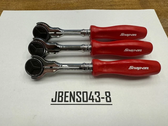 SNAP-ON TOOLS USA NEW 3pc RED Mix Drive Hard Grip Round Swivel Head ...