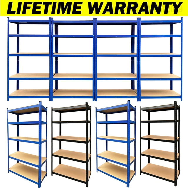 5 TIER HEAVY Duty Boltless Metal Shelving Shelves Storage Unit Racking ...