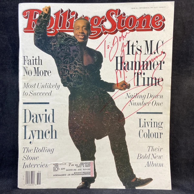 MC HAMMER DÉDICACÉ Signé Rolling Stone 1990 Revue Housse EUR 70,04 ...