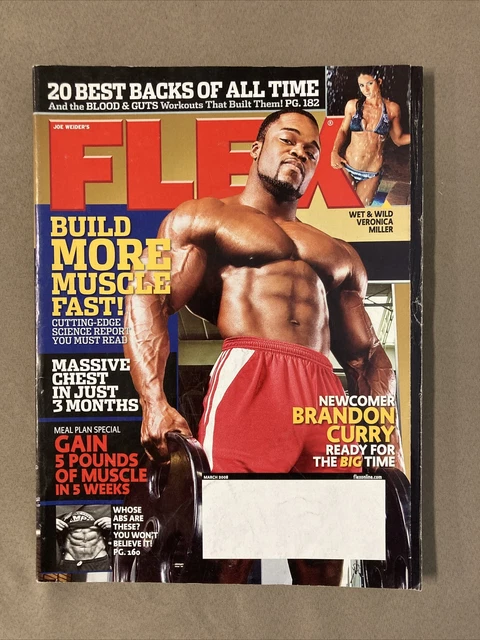 FLEX BODYBUILDING MUSCLE Magazine / Brandon Curry / 03-08 £10.25 ...