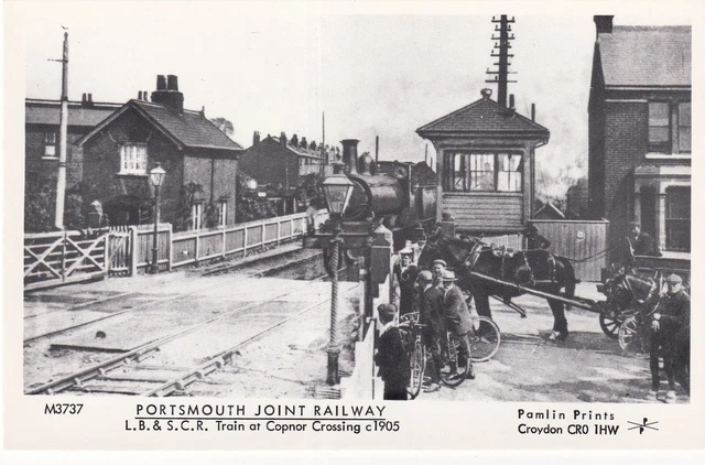 COPNOR CROSSING PORTSMOUTH 1905 Pamlin repro photo postcard M3737 £3.00 ...