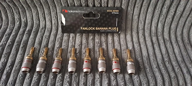 NAKAMICHI FANLOCK EXCEL Series 24k Gold Plated Banana Plugs £24.00 - PicClick UK