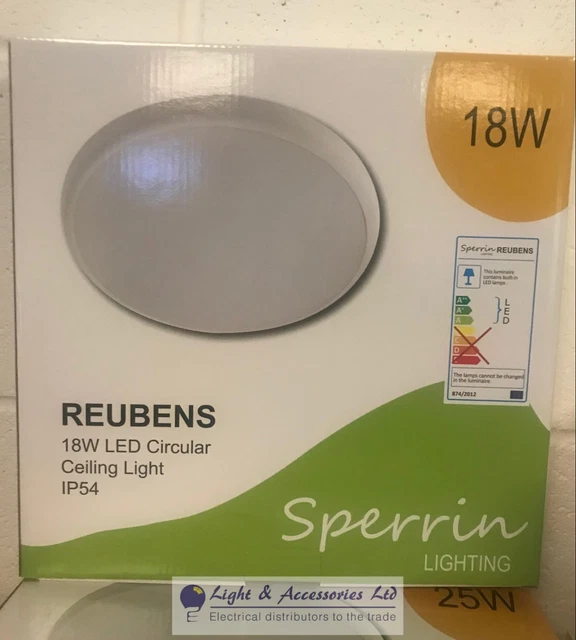 ESR SPERRIN LIGHTING Reubens 18w LED circular ceiling light £20.99 ...