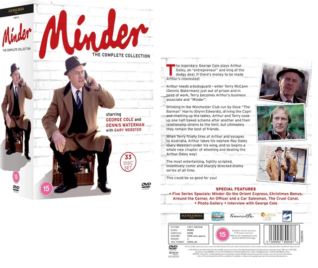 MINDER (1979-1994): COMPLETE Classic TV Season Series - NEW Eu Rg2 DVD ...