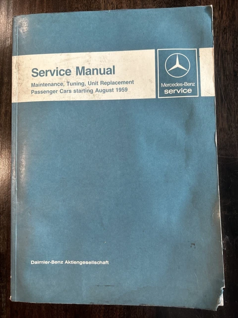MERCEDES-BENZ SERVICE MANUAL Maintenance, Tuning, Unit Replacment Passenger Cars £76.86 ...