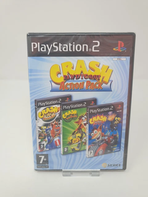 CRASH BANDICOOT ACTION Pack New Sealed PS2 Sony PlayStation 2 PAL Nitro ...