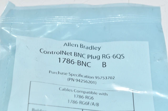 NUEVO ENCHUFE CONECTOR Allen Bradley 1786-BNC/B Controlnet BNC EUR 11 ...